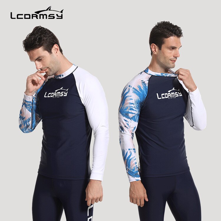 LCDRMSY MEN'S RASH GUARDS BEACH LONG SLEEVES SURFI... – Vicedeal
