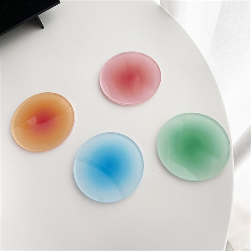 4PCS Set Simple Ins Wind Acrylic Coasters Round Su... – Grandado