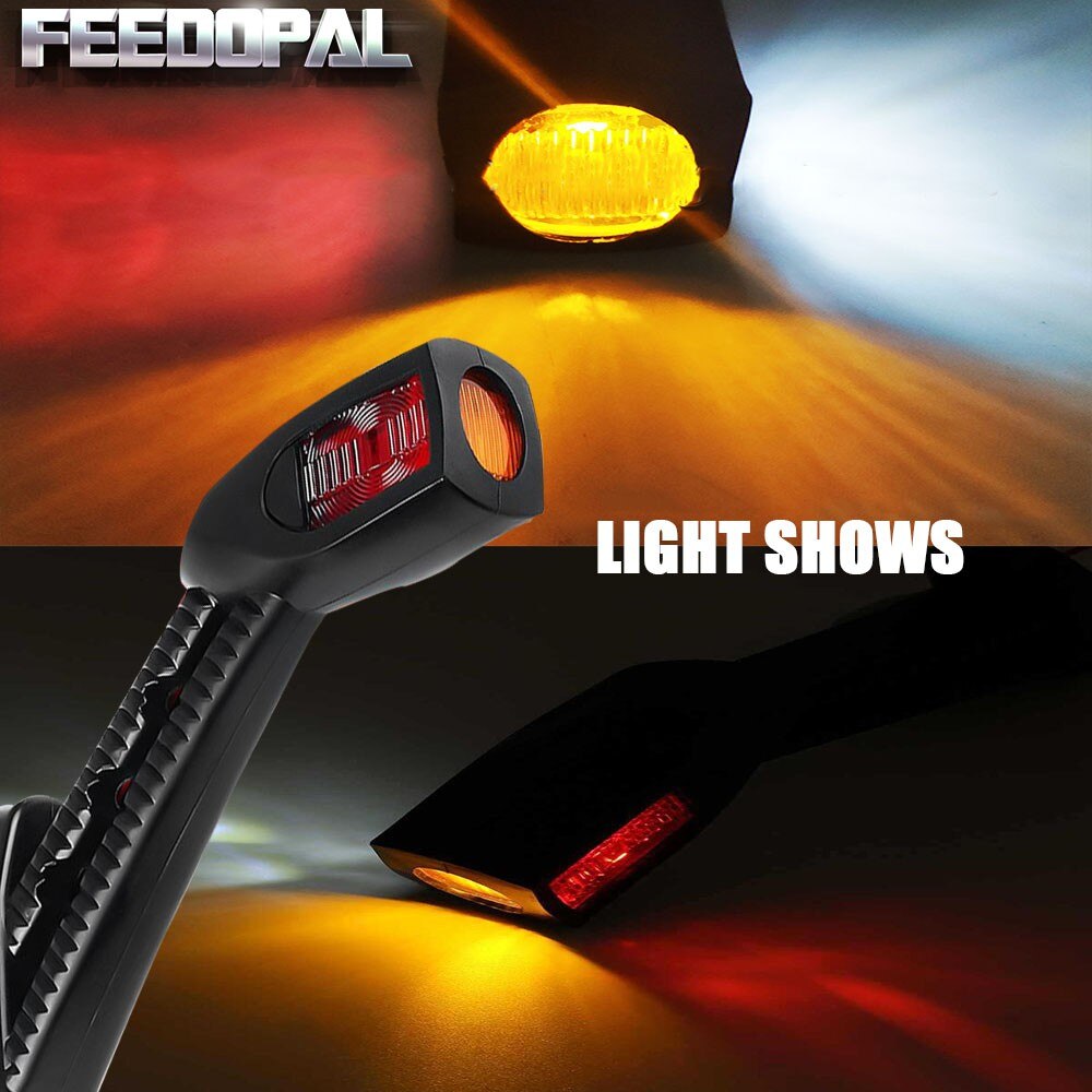 FEEDOPAL 2PCS LED Side Marker Light Tail Neon Guid... – Grandado