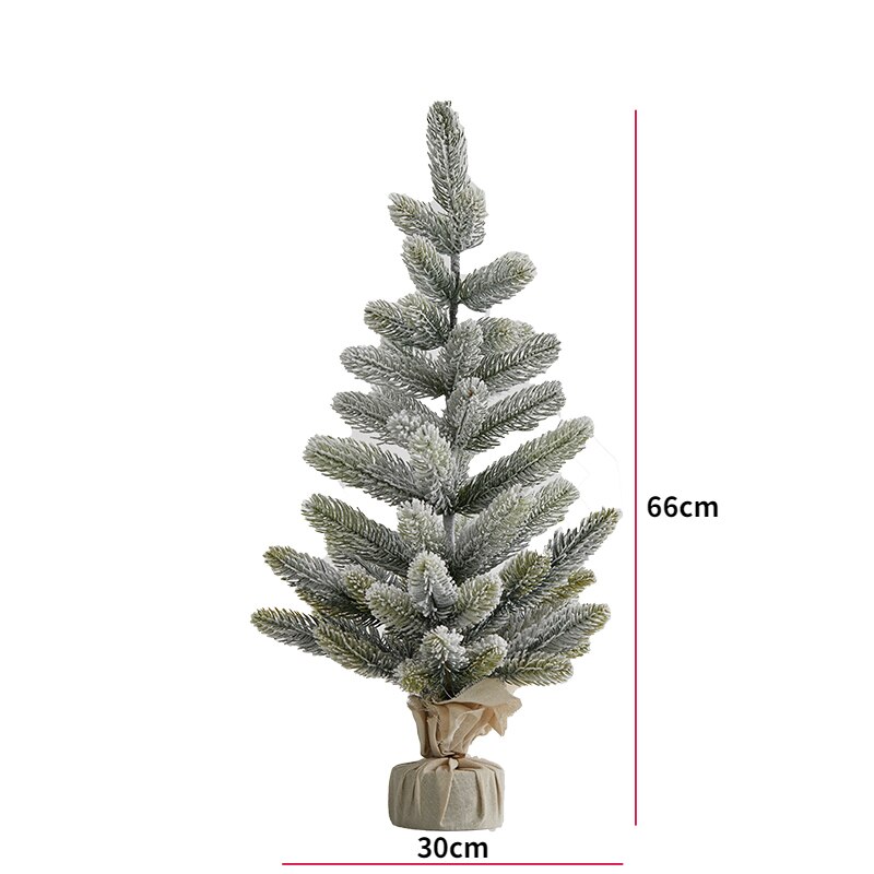 Christmas Tree Burlap Flocking Snow Scene Arrangem... – Grandado