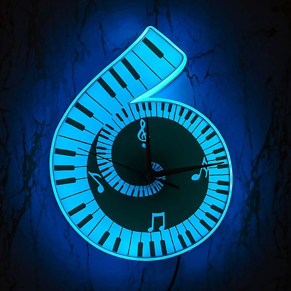 Black and White Music Sheet Dercorative Wall Clock... – Grandado