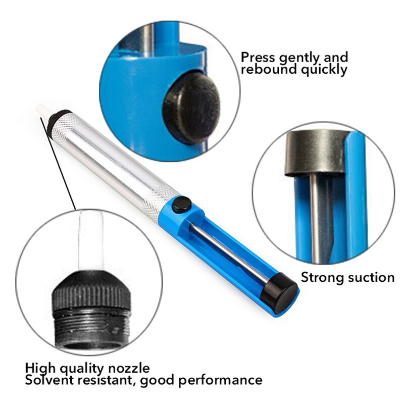 1Pcs Semi Aluminium Metal Desoldering Pump Tool Bl... – Vicedeal