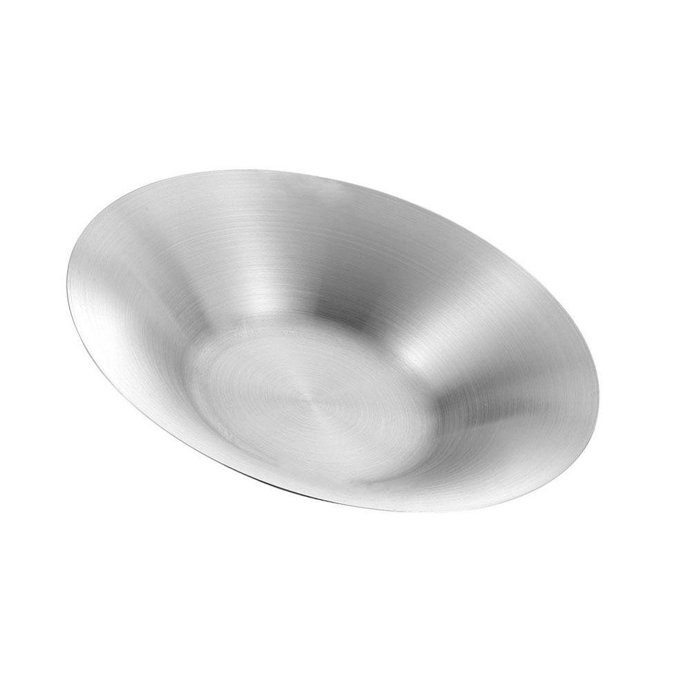 Kitchen Stainless Steel Plate Two Layers Dish Dinn... – Vicedeal