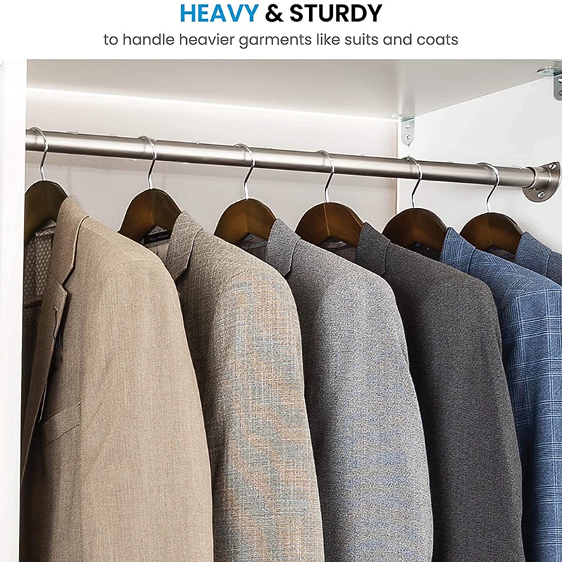 Wide Shoulder Wooden Hangers 6 Pack with Non Slip ... – Grandado