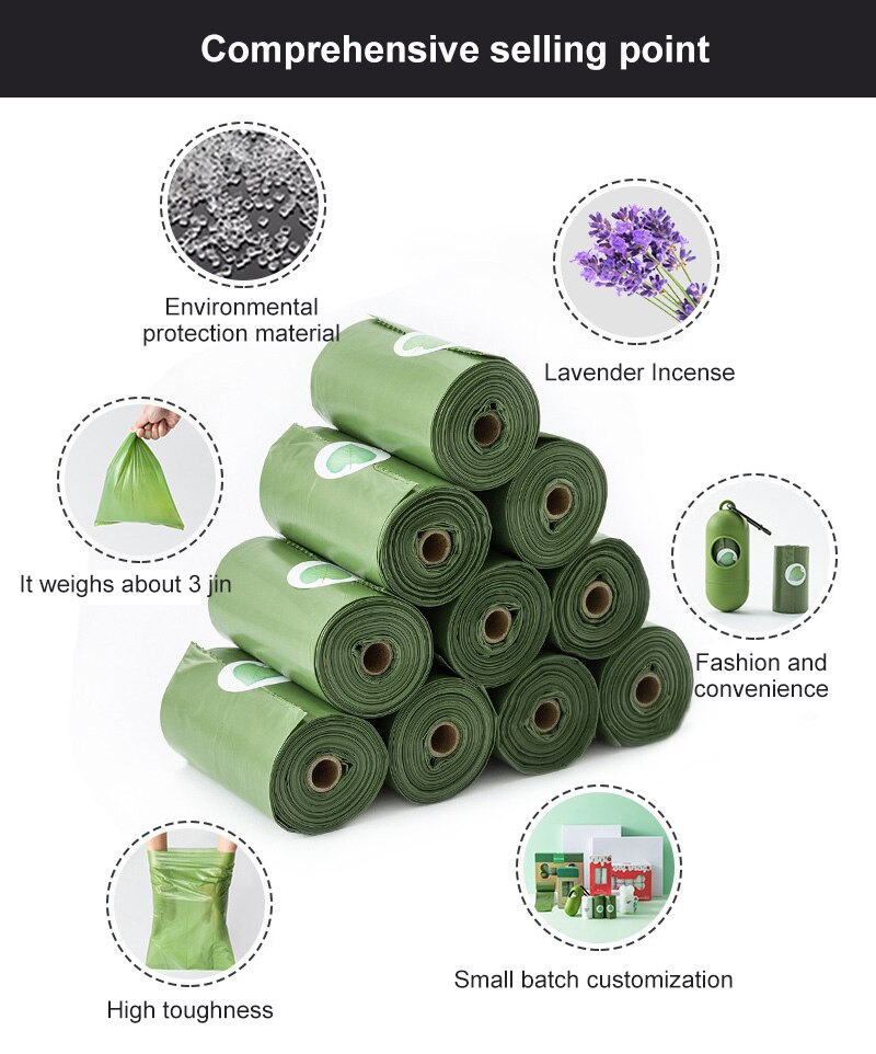15 PCS/roll Dog Poop Bags Bio Degradeable Environm... – Grandado