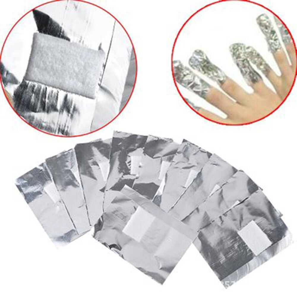 100Pcs/lot Aluminium Foil Nail Art Soak Off Acryli... – Grandado