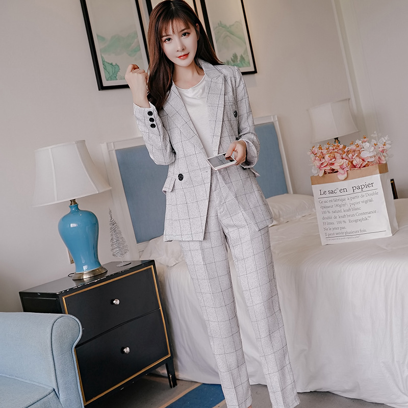 Women suits office sets Women's trouser suits plai... – Grandado