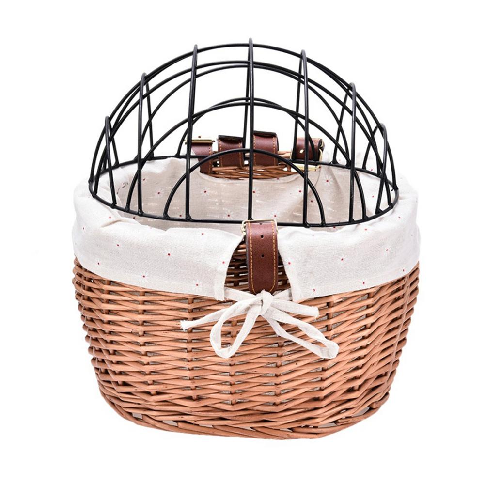 Dog Bicycle Basket Woven Bike Basket Front Cat Dog... – Grandado