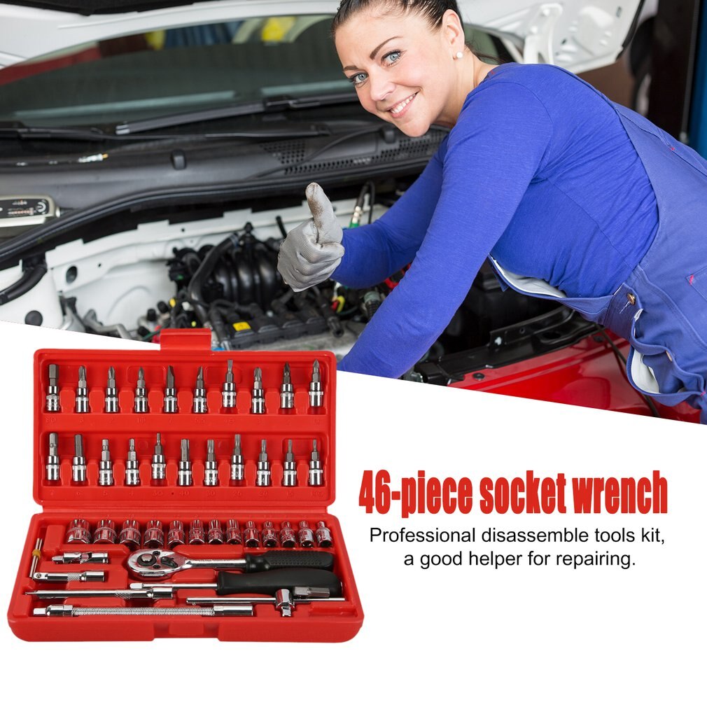 Hardware Car Repair Tool 46pcs/box Socket Set Ratc... – Vicedeal