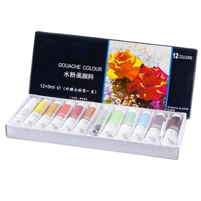 12 Color Set of Art Watercolor Paint 5ml Tubes Ric... – Vicedeal