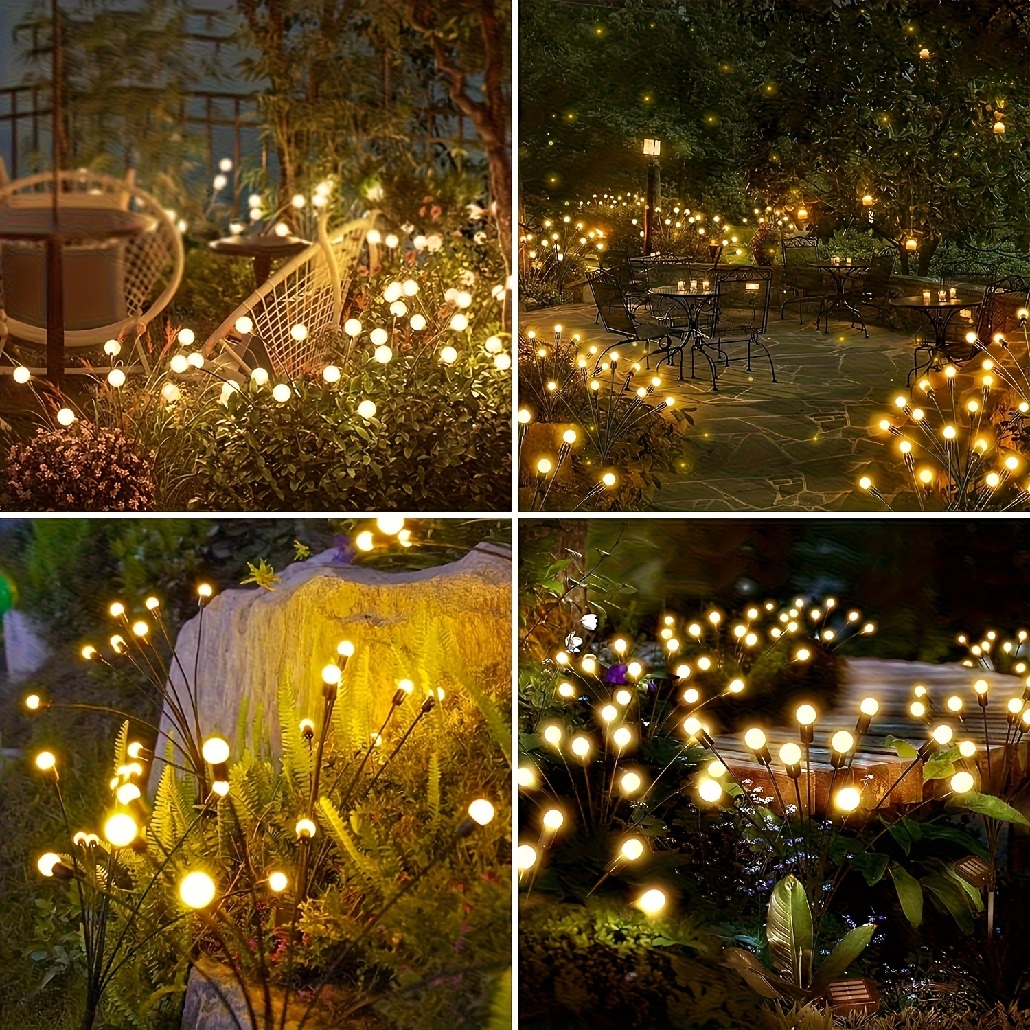 SOLAR-POWERED LED FIREFLY GARDEN LIGHTS for Lawn, ... – Grandado