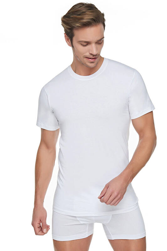 Men's Large Size Combed Cotton O-Neck Undershirt 6... – Vicedeal