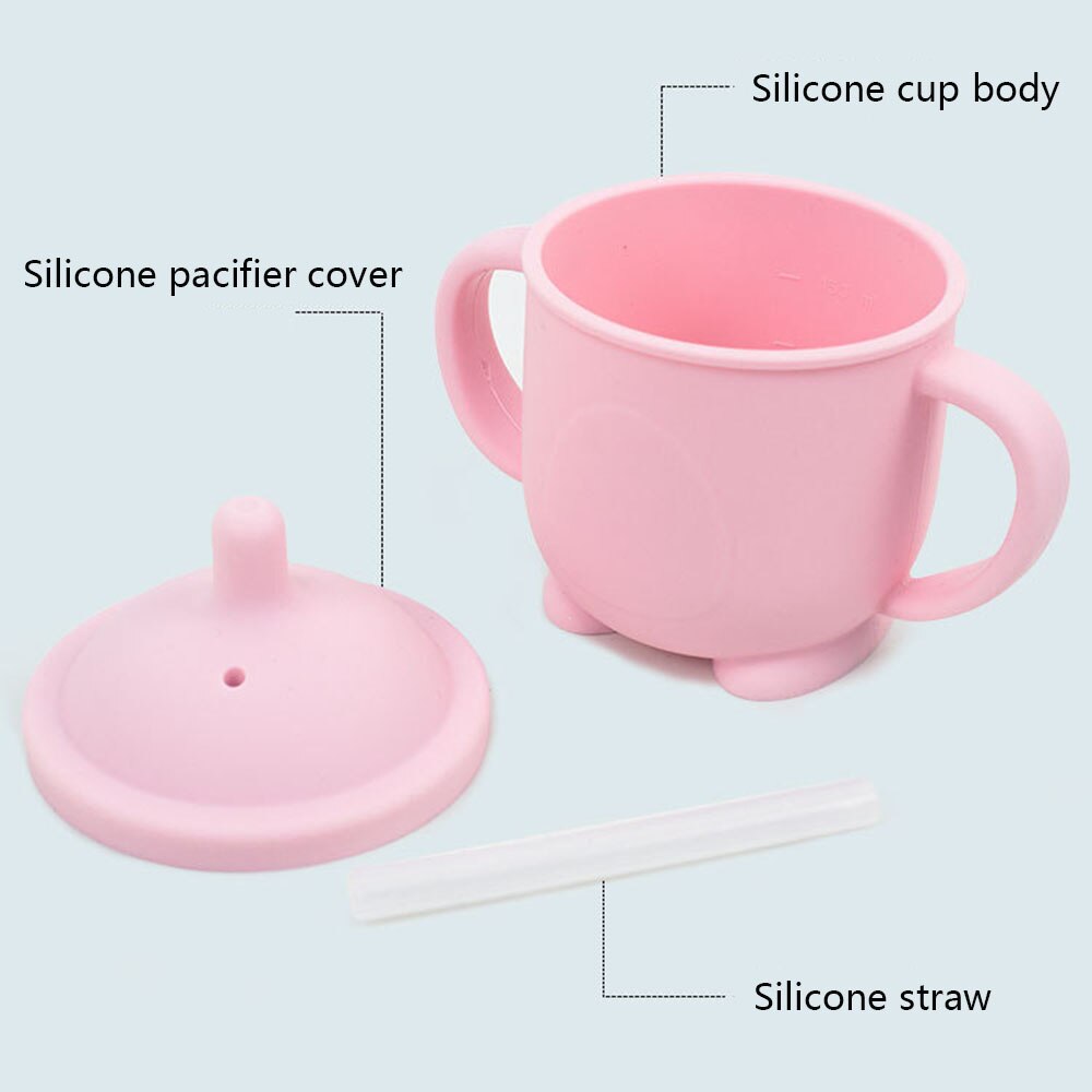 Children's silicone straw cup baby learning drink ... – Grandado