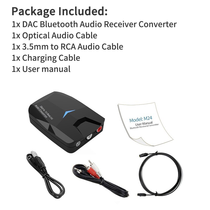 Bluetooth 5.0 Audio Receiver DAC Digital to Analog... – Grandado