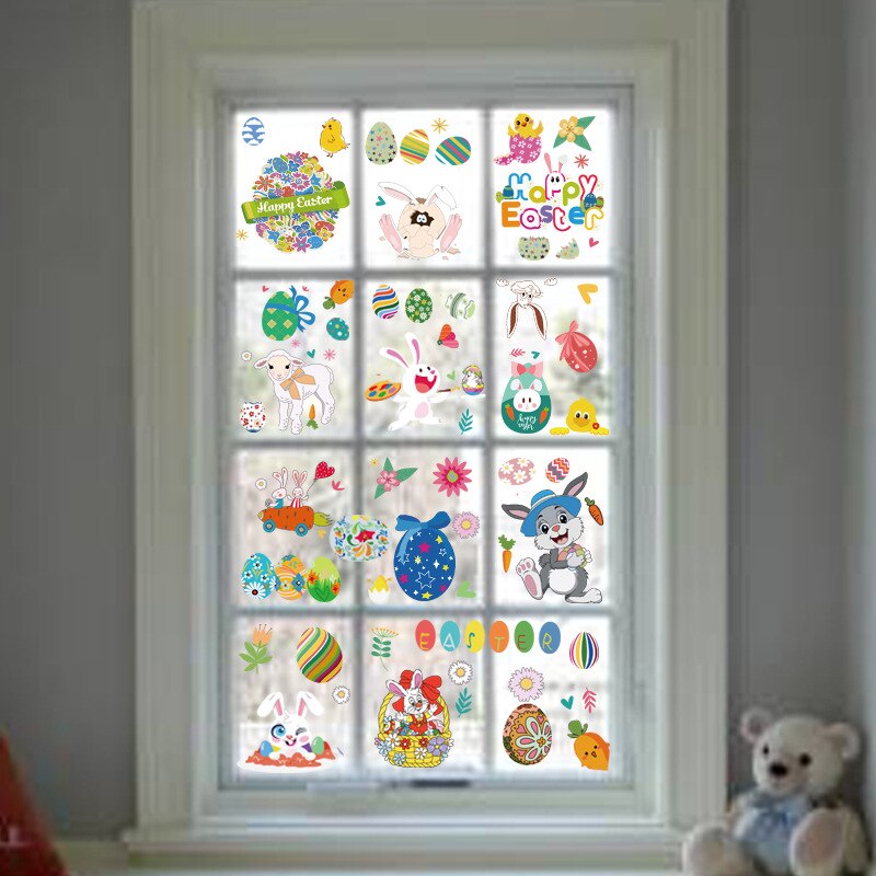 Easter Window Sticker Happy Easter Decoration for ... – Vicedeal