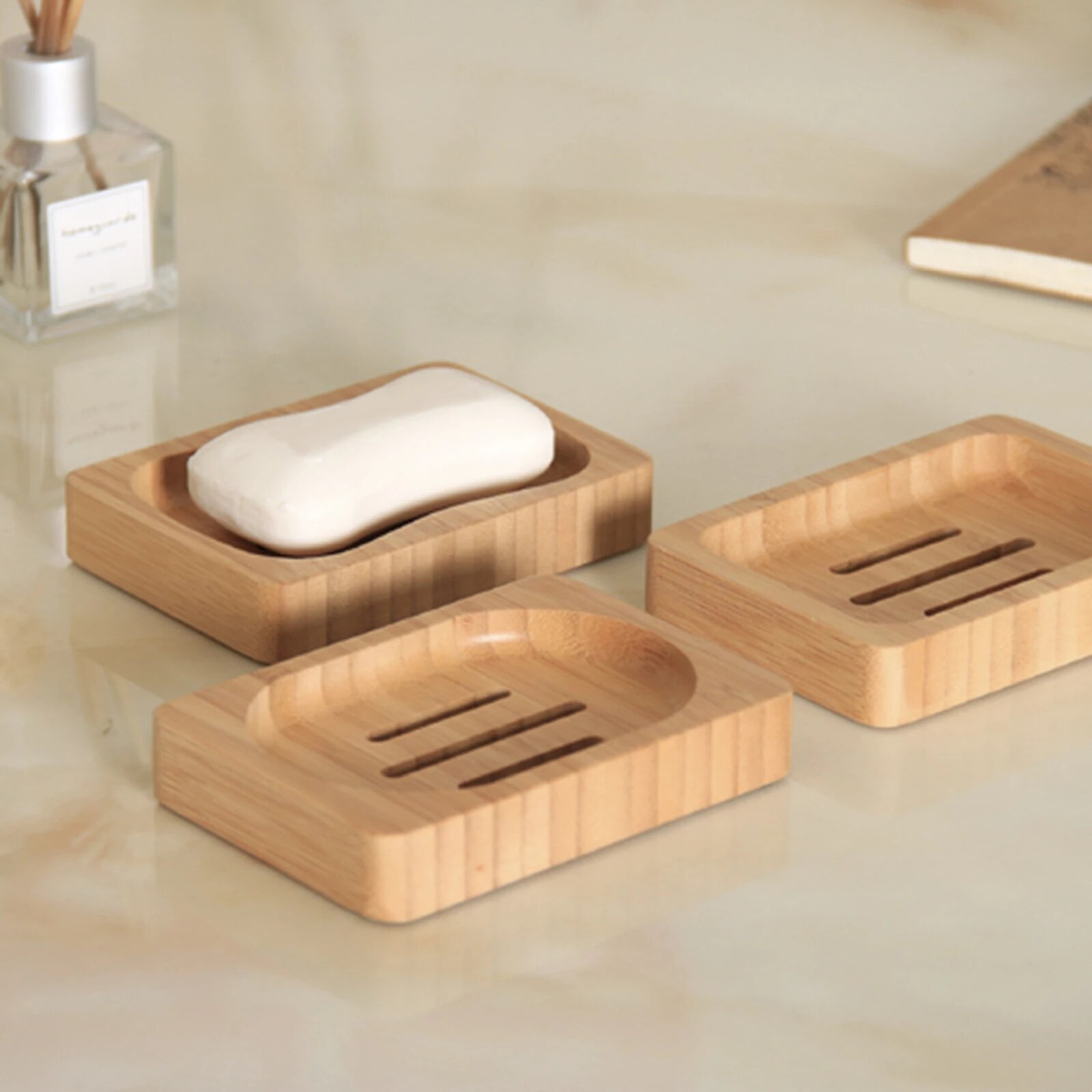Handmade Wooden Natural Bamboo Soap Dishes Tray Ho... – Vicedeal