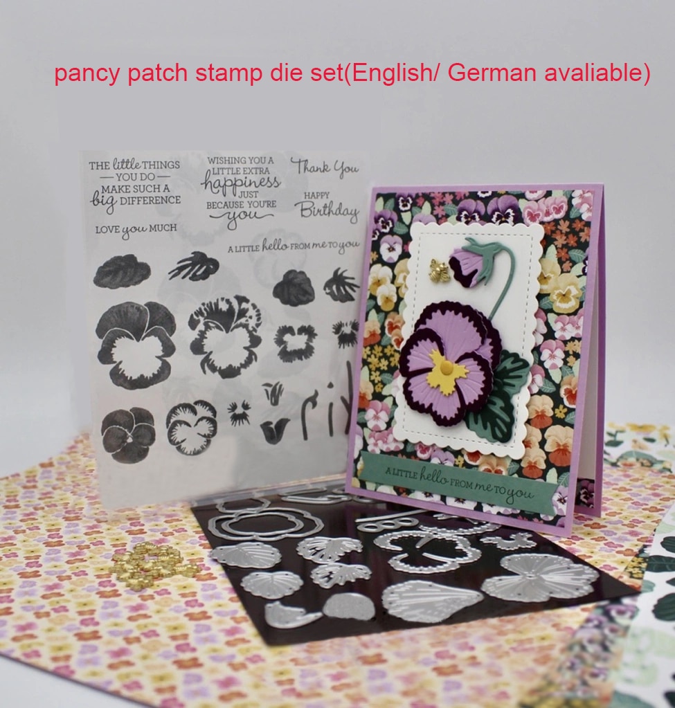 PANSY PATCH Metal Cutting Dies and Stamps Stencils... – Vicedeal