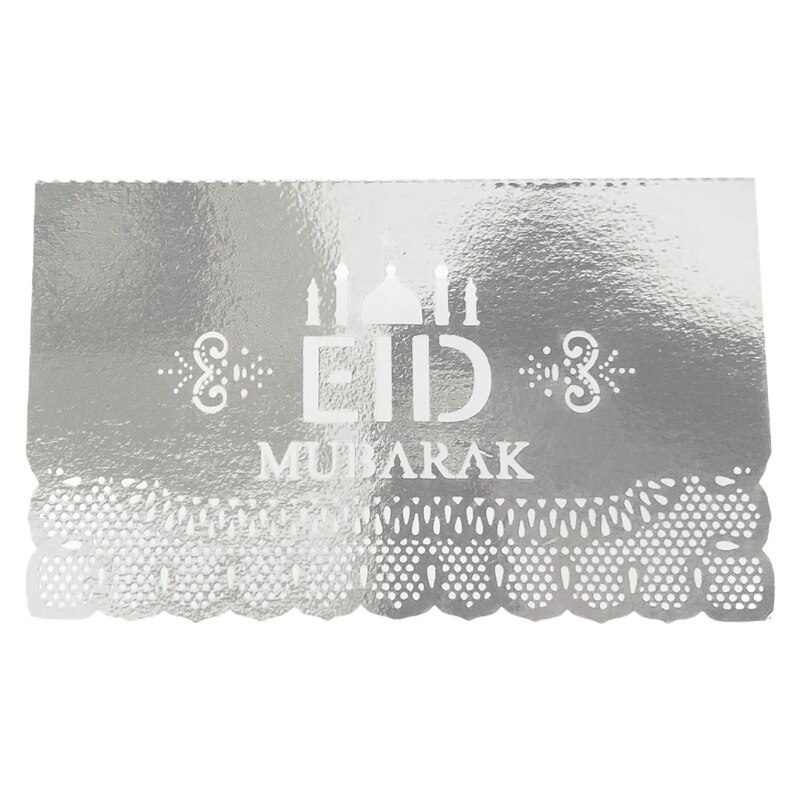 QX2E 100pcs Hollow Out Eid Mubarak Seat Table Card... – Grandado