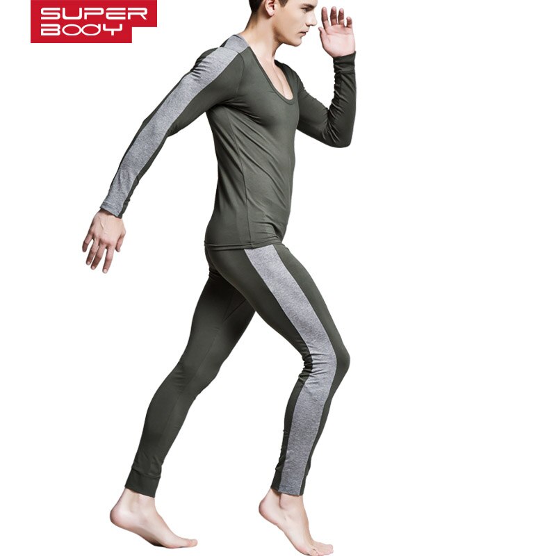 men's cotton long johns legging pants sets col... – Grandado