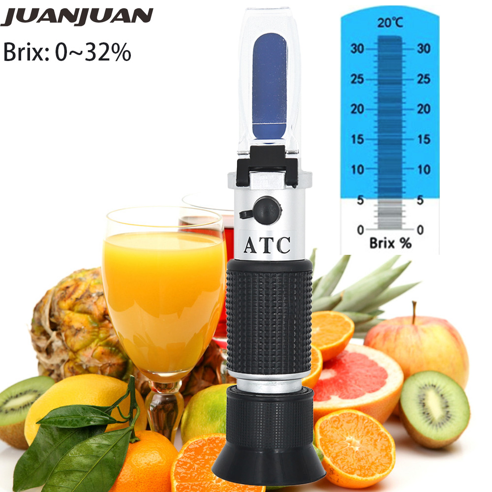Hand-Held Refractometer 0 ~ 32% Brix Tester Met At... – Grandado
