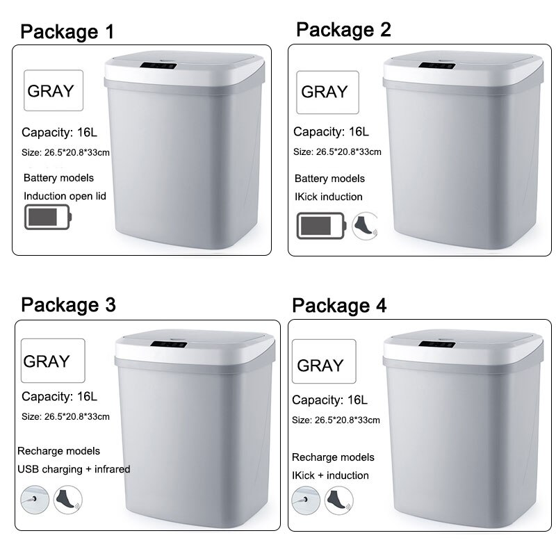 Smart Trash Can Home Automatic Inductive Motion Se... – Vicedeal