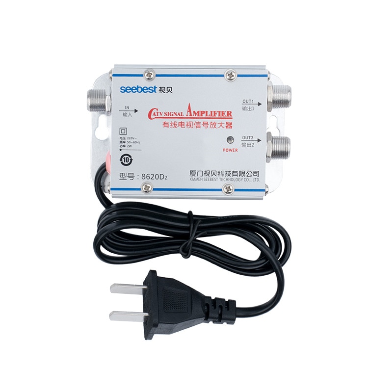 AC 220V 2 Way CATV Cable TV Signal Amplifier AMP A... – Vicedeal