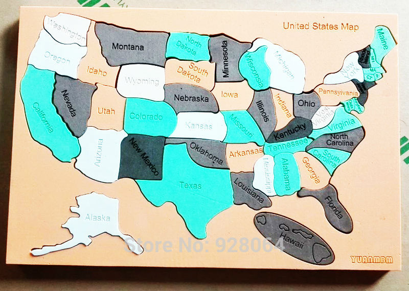 United States map 3D puzzles/Educational baby toys... – Grandado