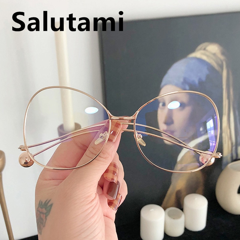 Alloy Oversize Bent Leg Chic Eyeglasses For Women ... – Grandado