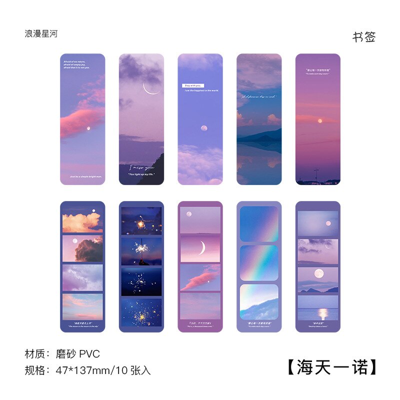 10 Pcs Summer Scenery Bookmark Pvc Matte Reading B... – Vicedeal