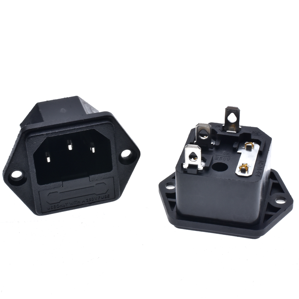 1Pcs Paneelgemonteerde 3 Pin Iec 60320 C14 Inlet M... – Vicedeal