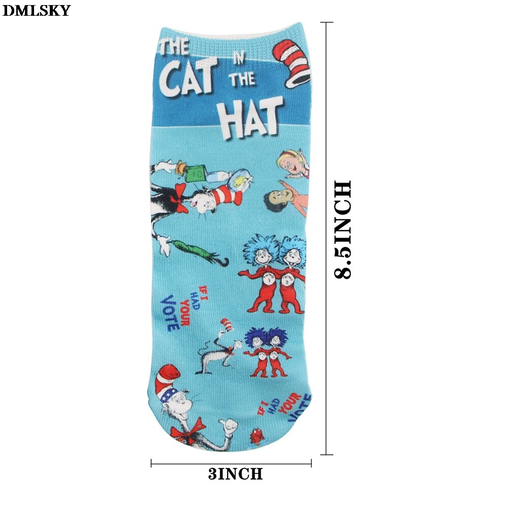 MD126 DMLSKY Cartoon Cat Socks Women Men Kids 3D P... – Grandado