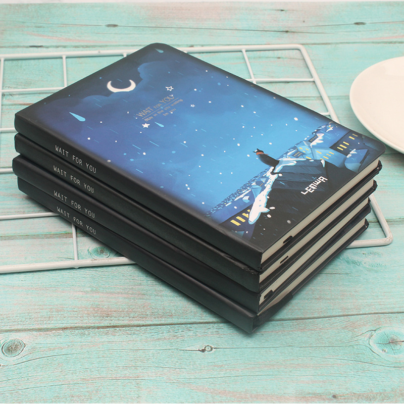 "Night Cat" Hard Cover Diary Beautiful Notebook Li... – Grandado