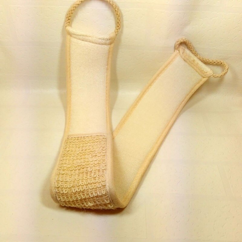 Flax Cotton Soft Exfoliating Back Strap Bath Brush... – Grandado