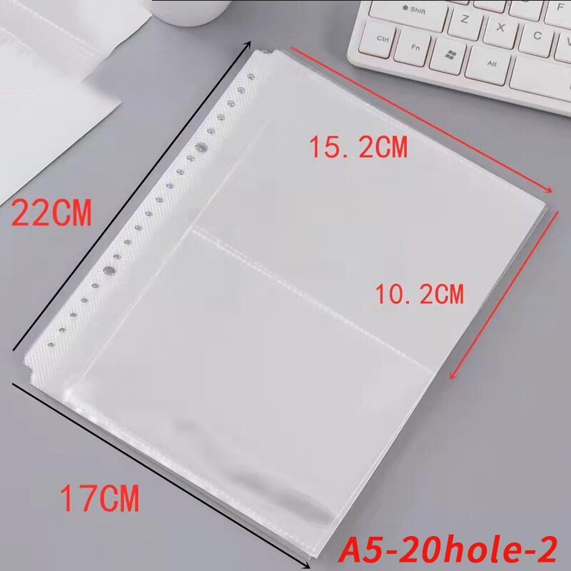 25PCS A3/A4/A5/B5 Clear Plastic Punched Pockets Fo... – Vicedeal