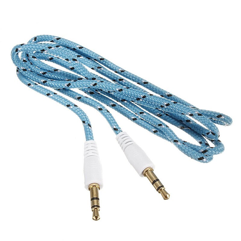 3.5mm aux o kabel stereokabel o jack blå – Vicedeal