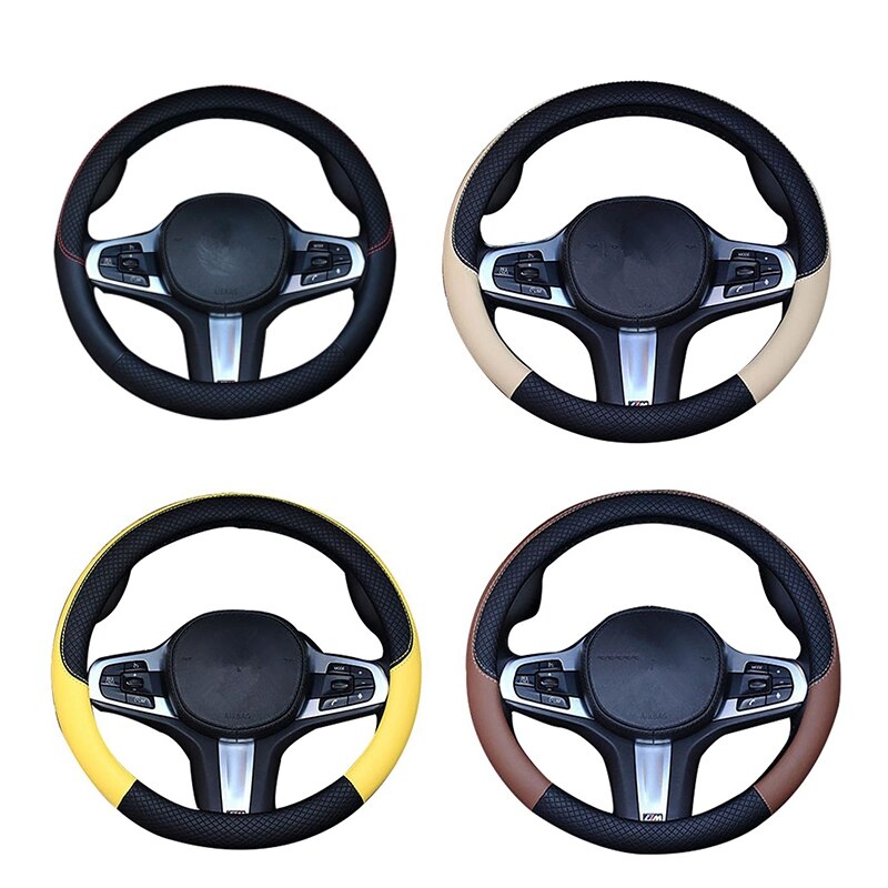 38cm bil rattdeksel, universal skinn ratt deksel, ... – Vicedeal