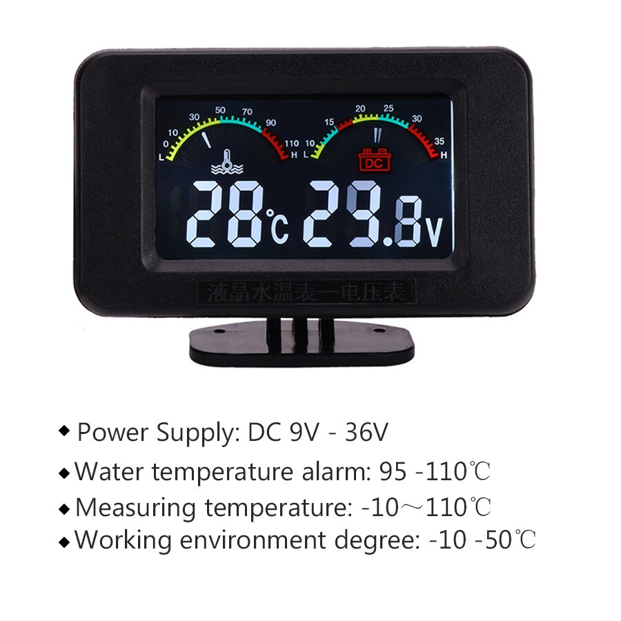 2 In 1 12 v/24 v Lcd-scherm Auto Truck Voltmeter V... – Grandado
