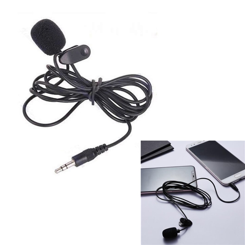 Black 3.5mm Mini Studio Speech Mic Microphone Clip... – Vicedeal