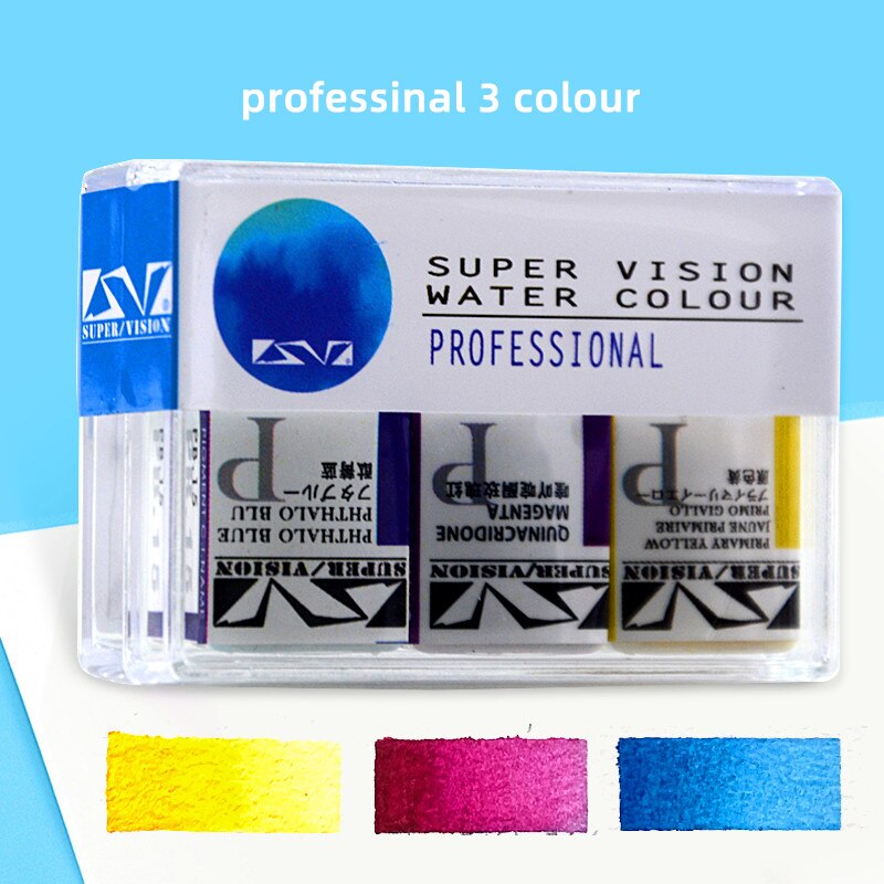 Super Vision 12/24 Colors Solid Watercolor Paint S... – Grandado