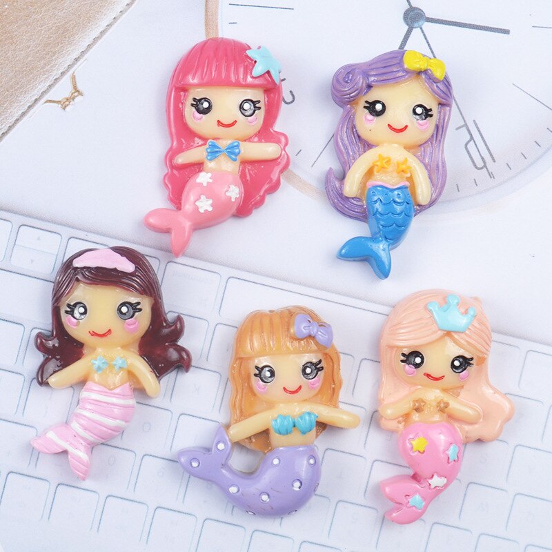 50pcs/lot Resin Mermaid Tail Cabochon Embellishmen... – Grandado