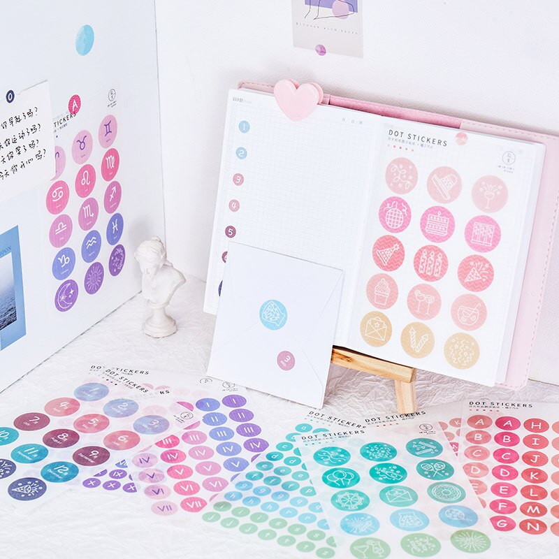 120 Stuks Gekleurde Ronde Dot Stickers Cirkel Dot ... – Grandado