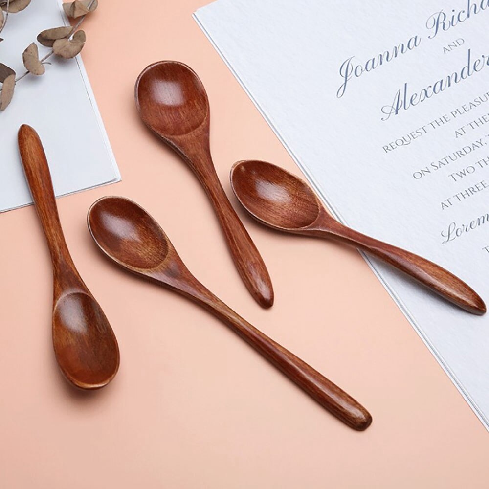 Wooden Spoons Japanese Style Soup Spoon Small Wood... – Grandado
