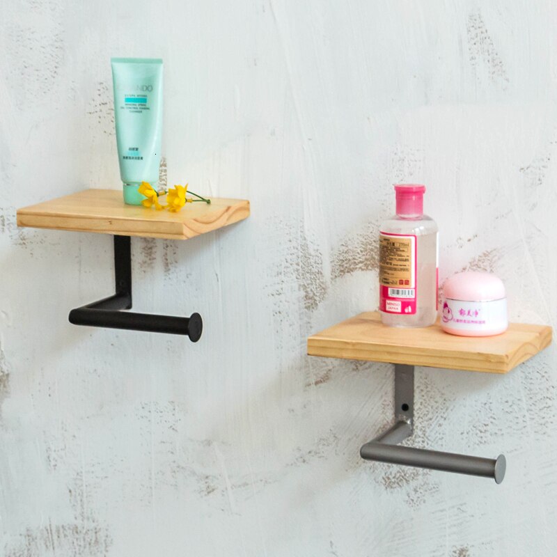 Urban Industrial wall mount wood storage shelf iro... – Grandado