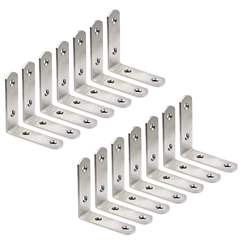 50Pack L Bracket Corner Braces Stainless Steel Hea... – Grandado