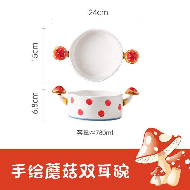 Kitchen Dinnerware Mushroom Ceramic Tableware Set ... – Grandado