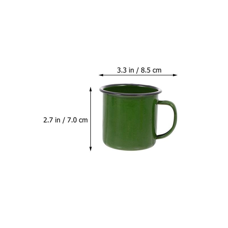 4 Pcs Multi-Functional Enamel Mugs Vintage Small W... – Grandado