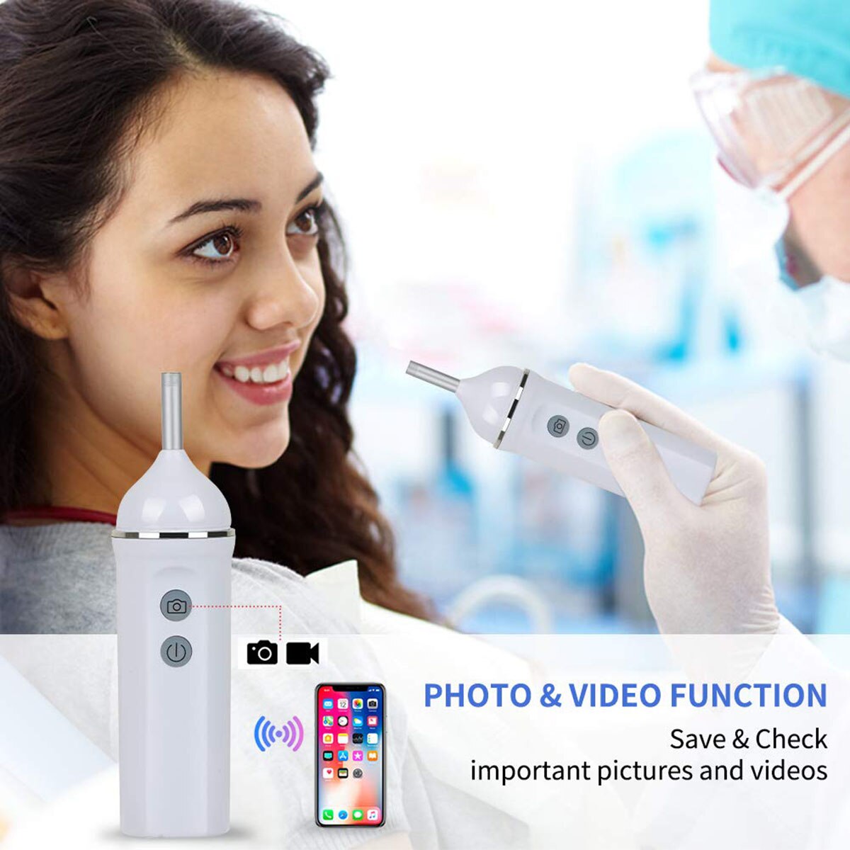 WiFi Ear Otoscope Wireless HD720P Digital Endoscop... – Grandado