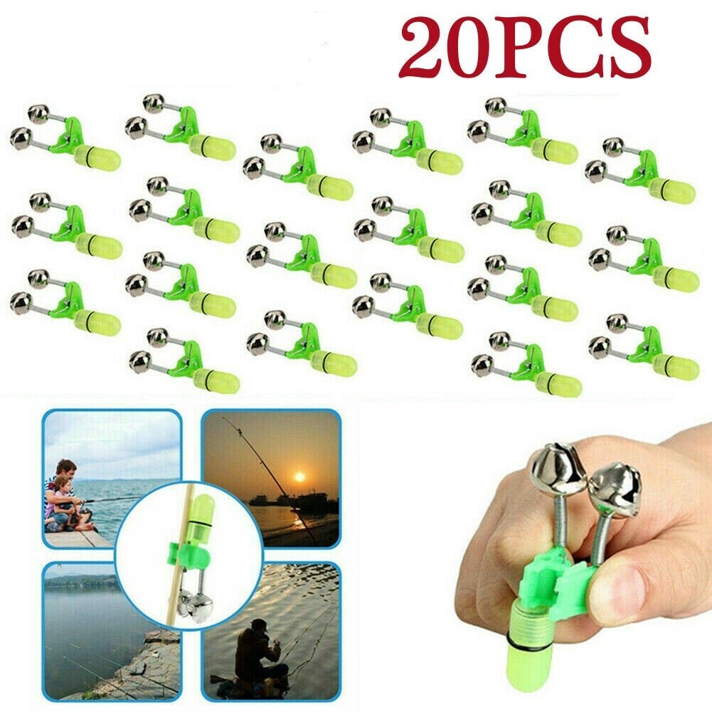 20 PC LED Night Fishing Rod Bite Alarm Bell Ring F... – Grandado
