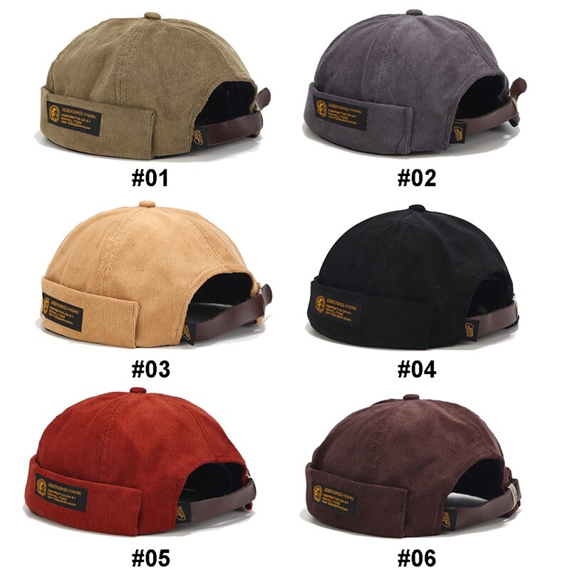 Katoen Corduroy Brimless Hip Hop Hoed Beanie Hat U... – Grandado