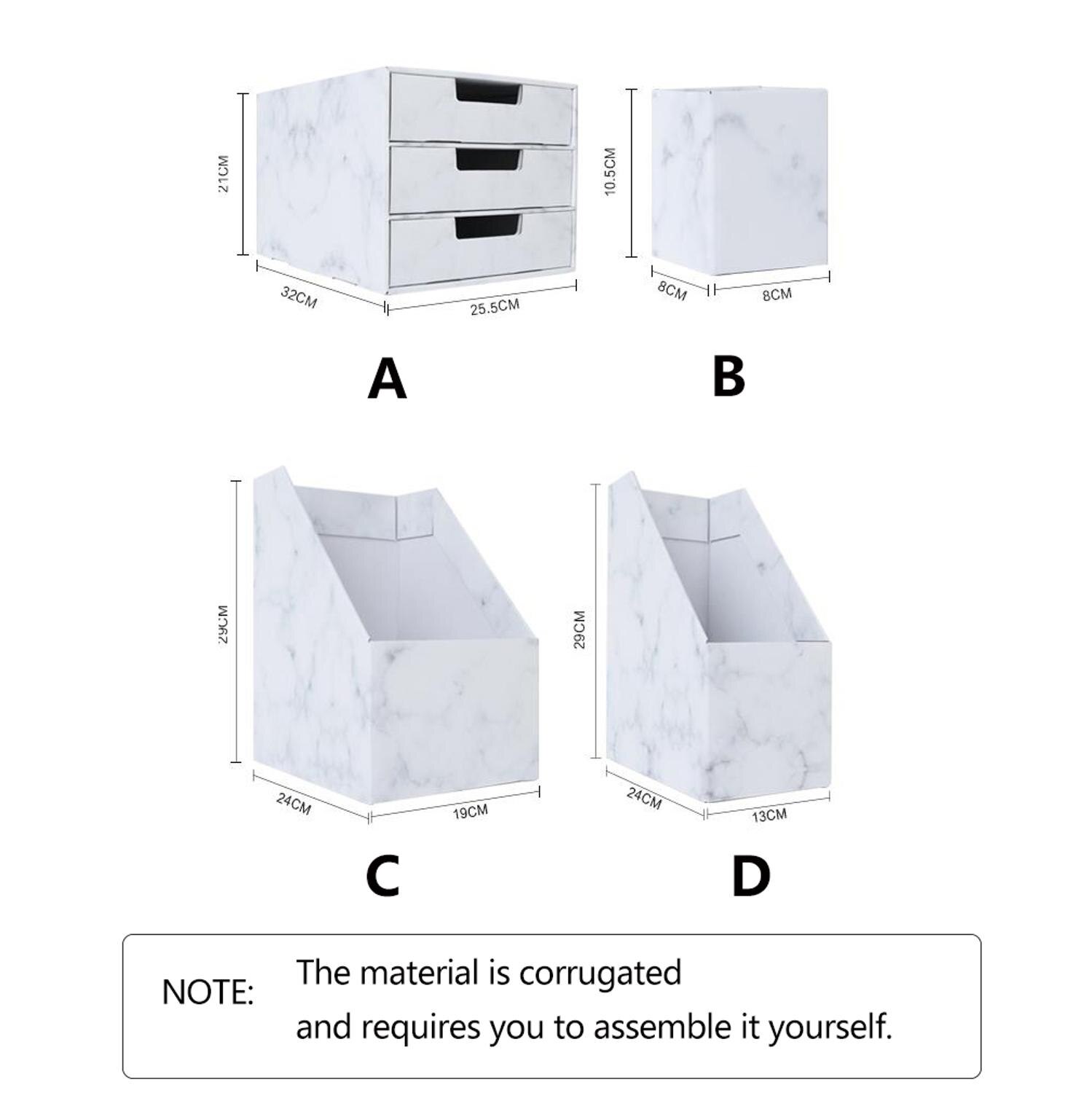 Baffect Nordic Cardboard Office Storage Box for Bo... – Grandado
